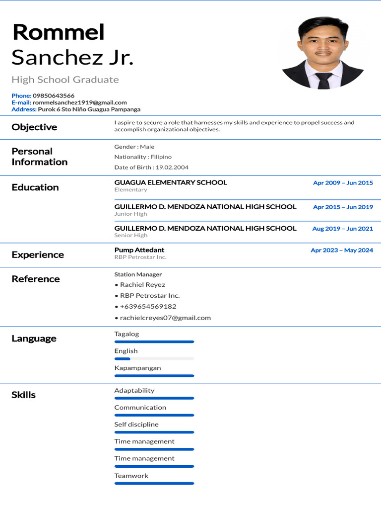 Rommel Sanchez CV (1) | PDF