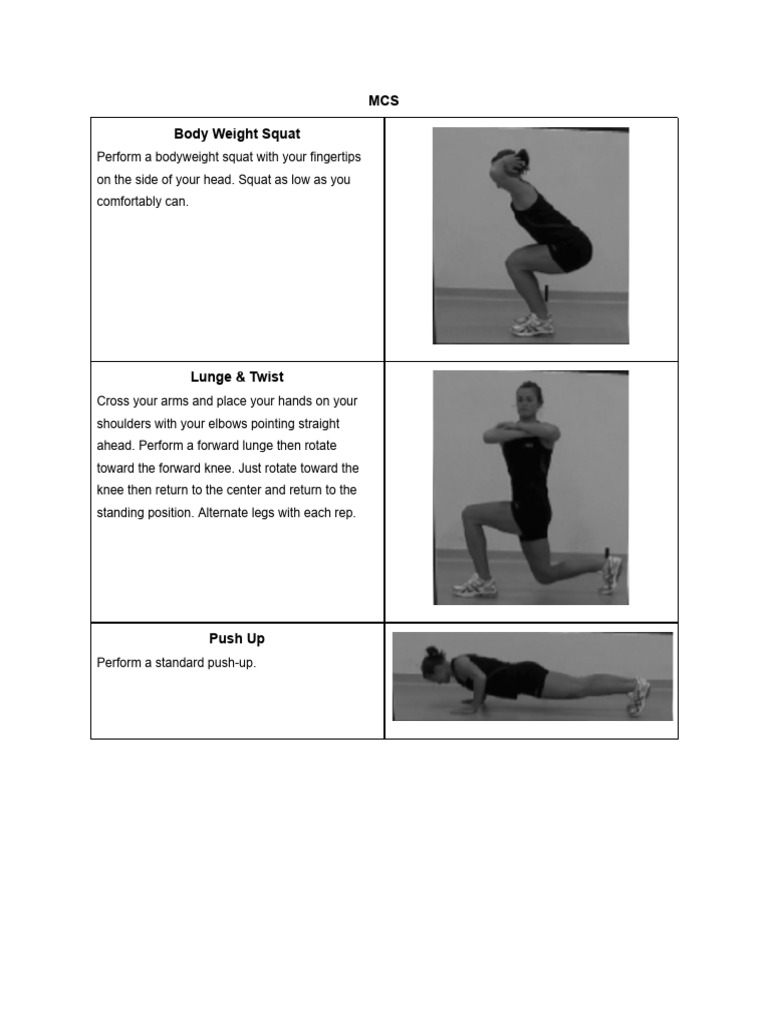 TPE 1101 - MCS and Non-Locomotive Exercises | PDF | Self-Improvement