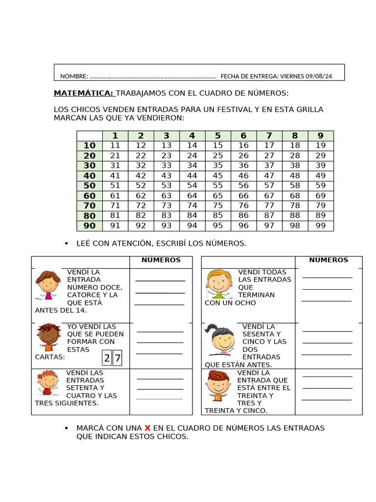 Numeros Hasta El 99 | PDF