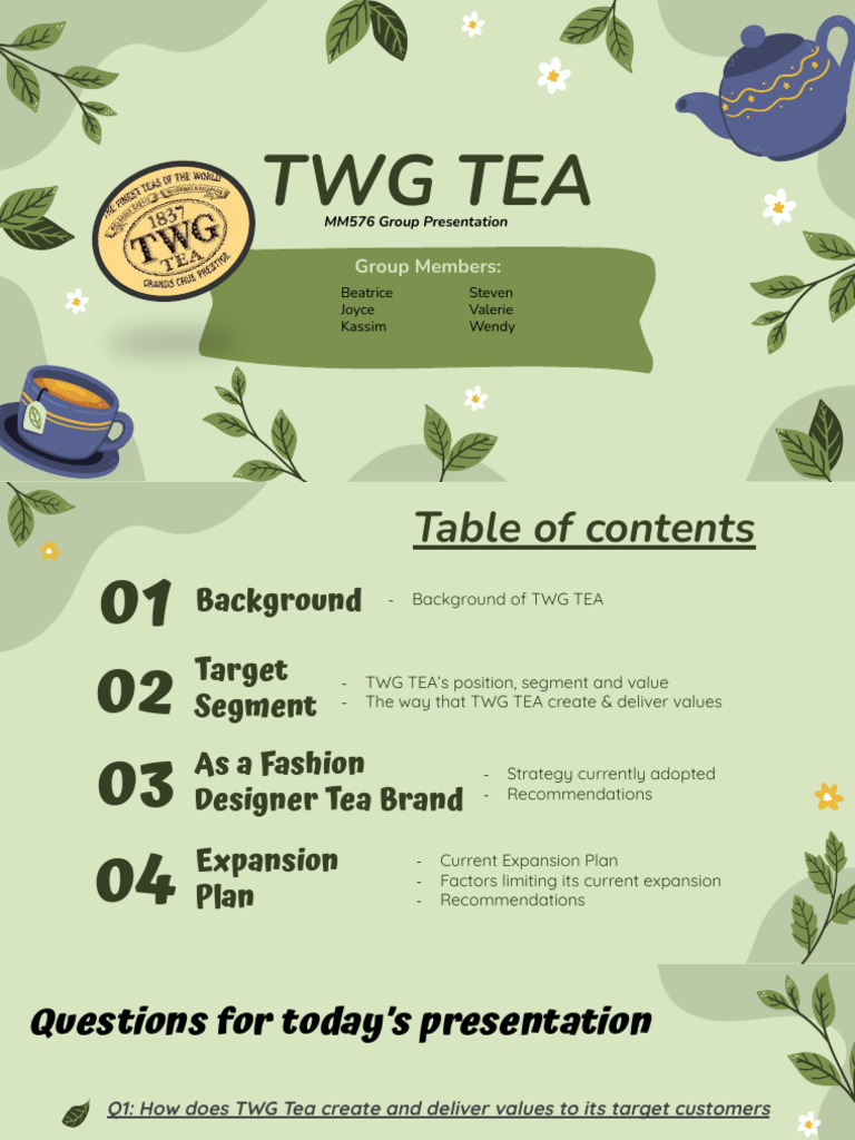 MM576 Group 1 TWG TEA PDF | PDF | Brand | Social Media