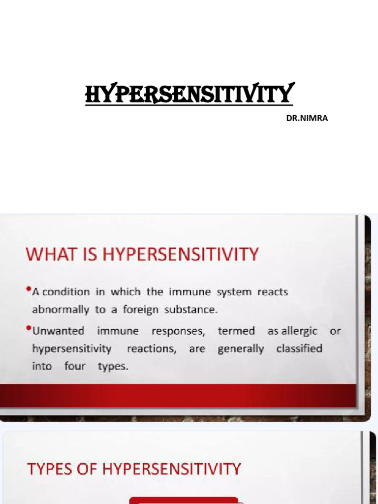 Lecture# 05 Hypersensitivity | PDF