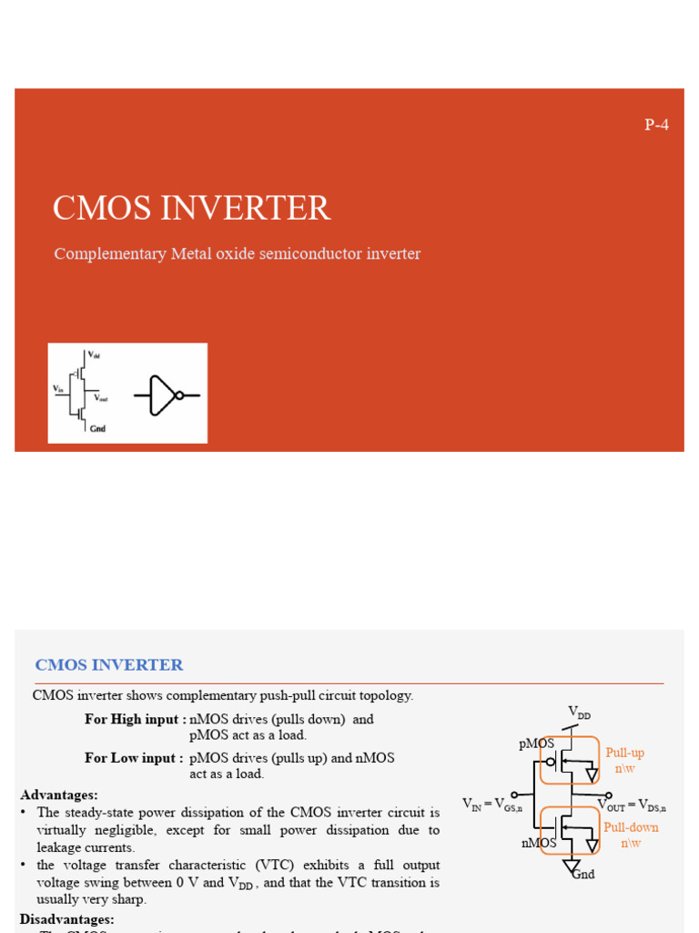 CMOS INVERTER | PDF | Cmos | Mosfet