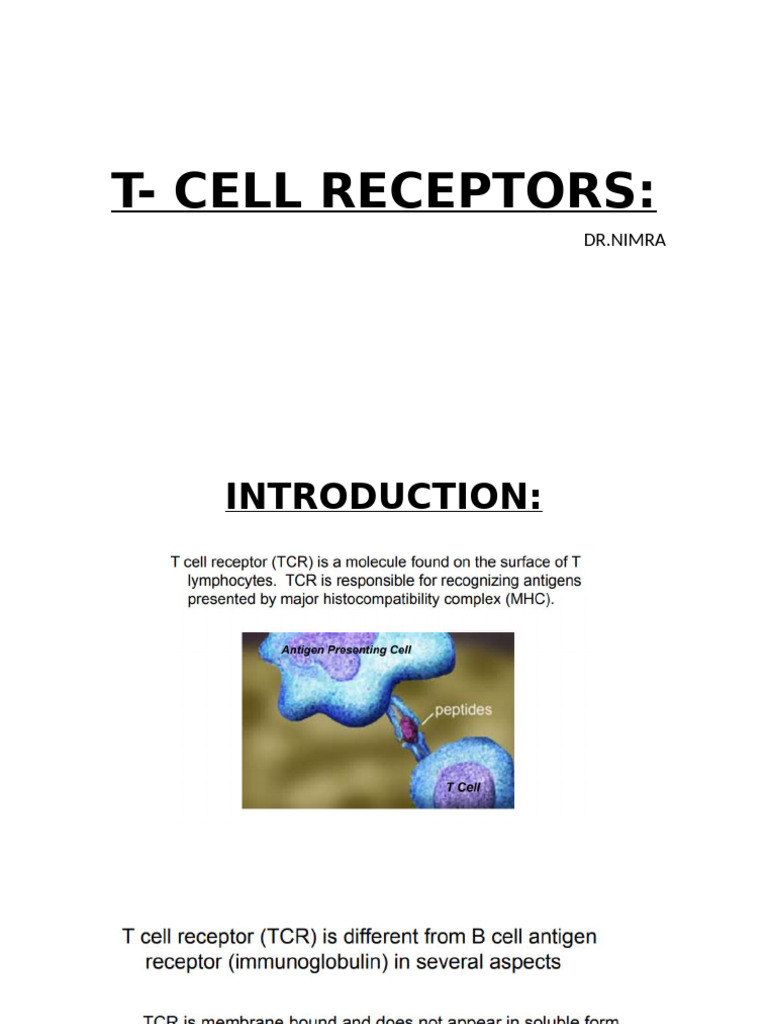 T- CELL RECEPTORS | PDF