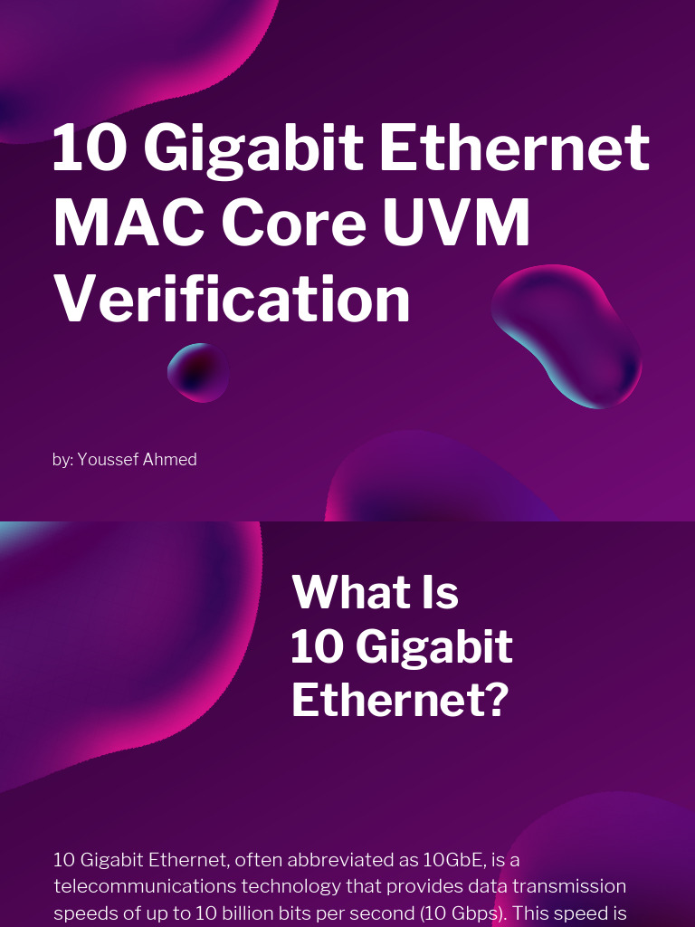 10 Gigabit Ethernet MAC Core UVM Verification | PDF | Ethernet | Computer Network
