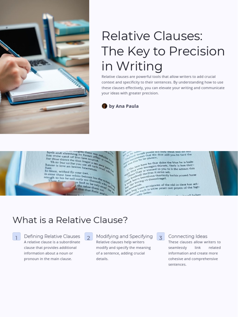 Relative Clauses The Key To Precision in Writing PDF | PDF | Clause | Comma