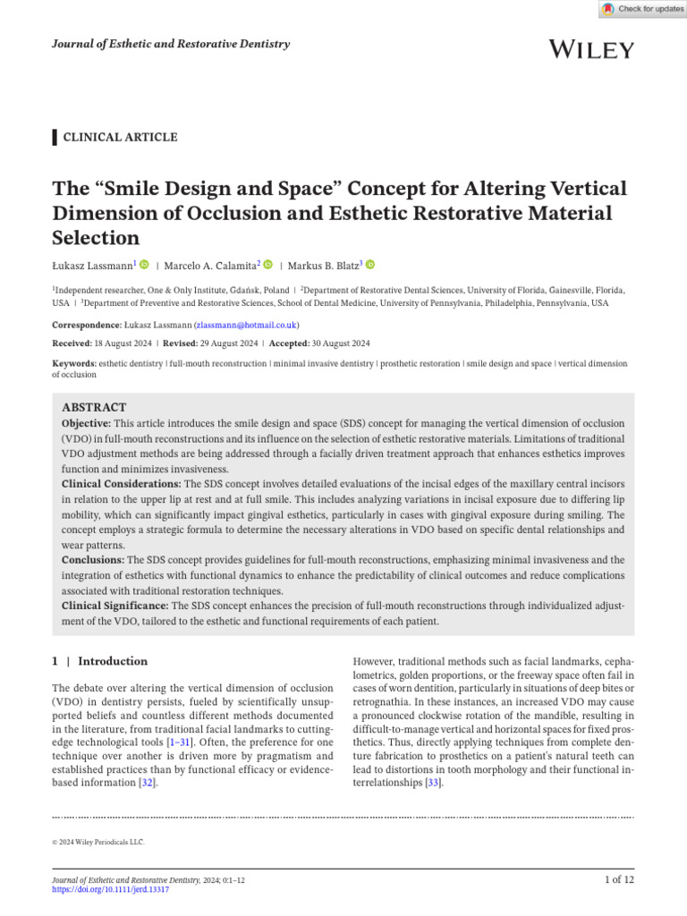 Smile Design and Vertical Dimension Insights | PDF | Tooth | Dental ...