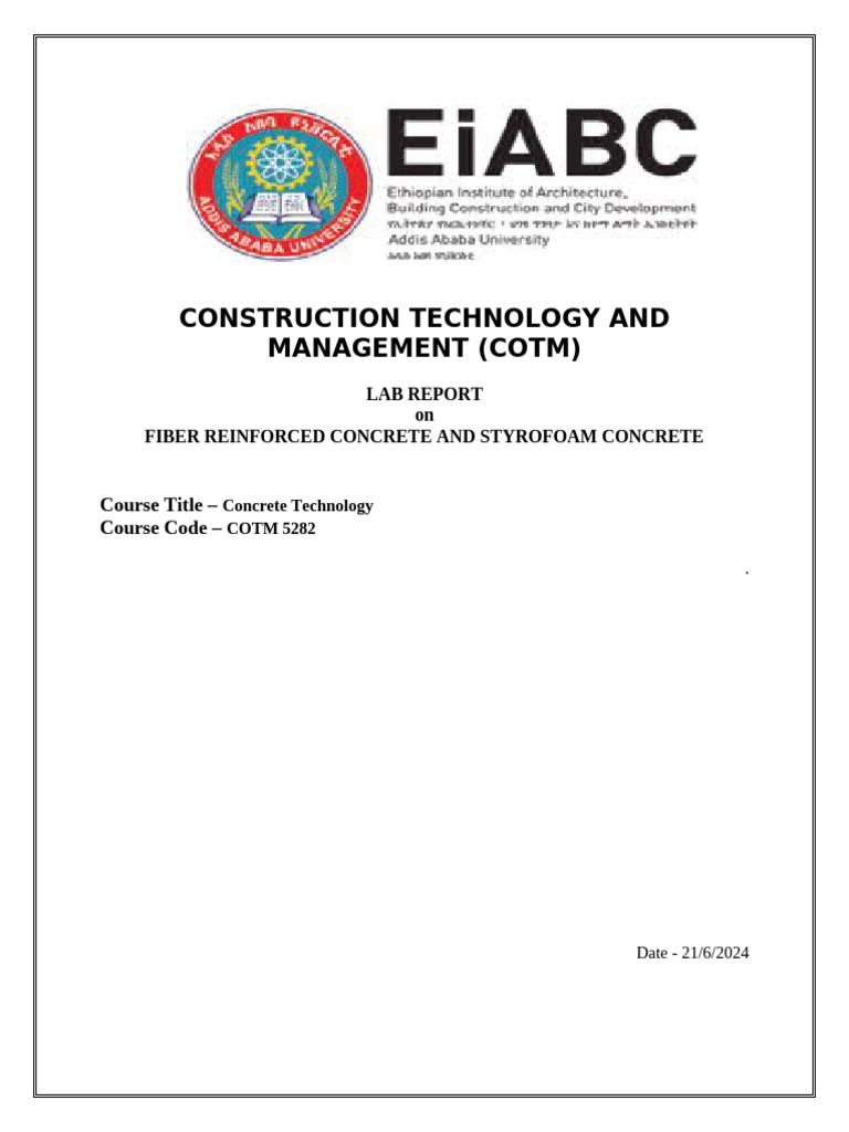 Concrete Lab Report .PDF - 1 | PDF | Concrete | Weight