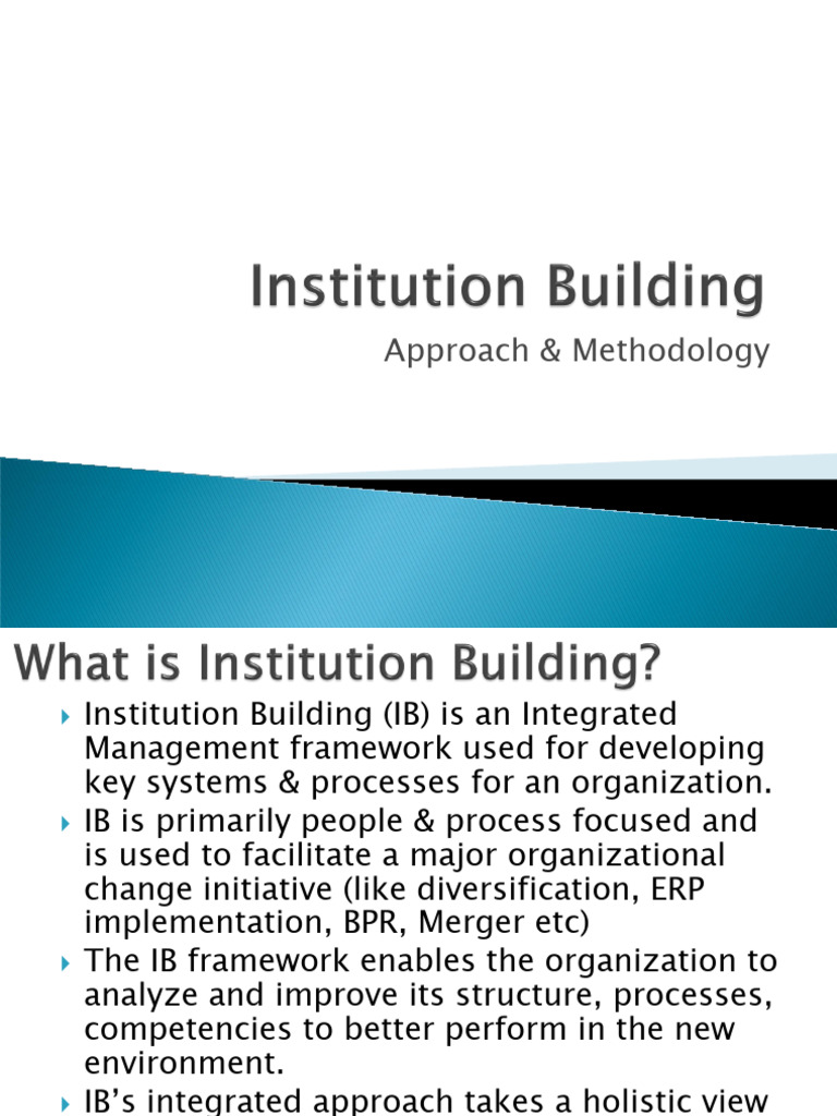 Integrated Institution Building Framework | PDF | Strategic Management ...