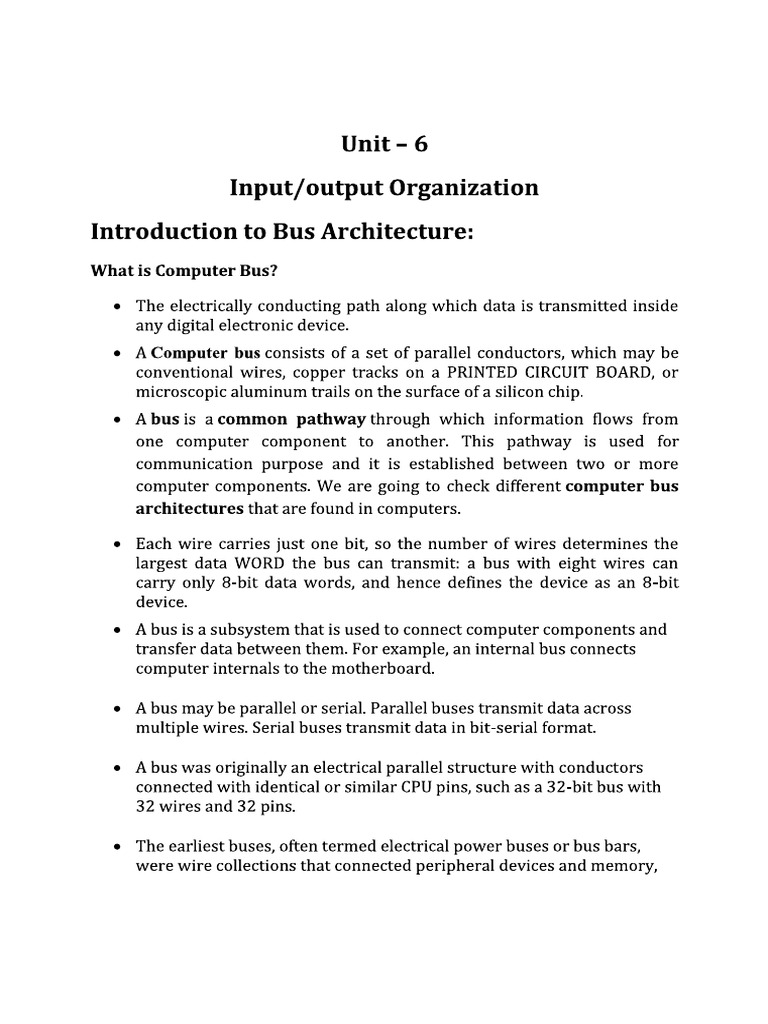 Computer Bus and Its Type | PDF