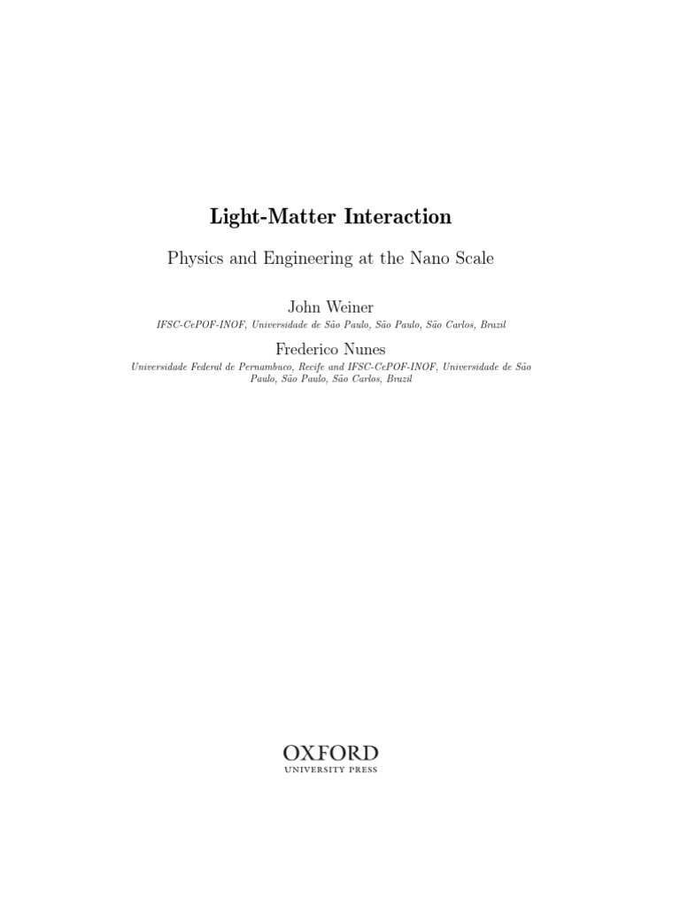 Fred - Light Matter Interaction | PDF | Light | Waves