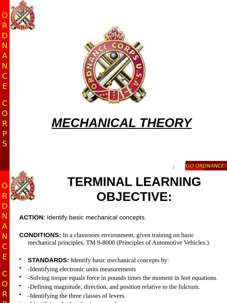 Mechanical Theory Slide Show | PDF | Lever | Torque