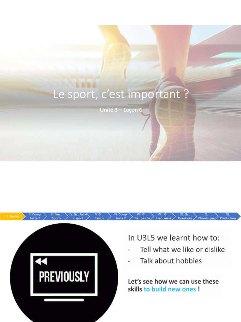 Importance du sport pour les ados | PDF | Des sports | Linguistique