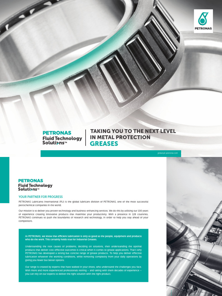 PLI1040 Brochure Grease-2018 | PDF | Bearing (Mechanical) | Chemical ...