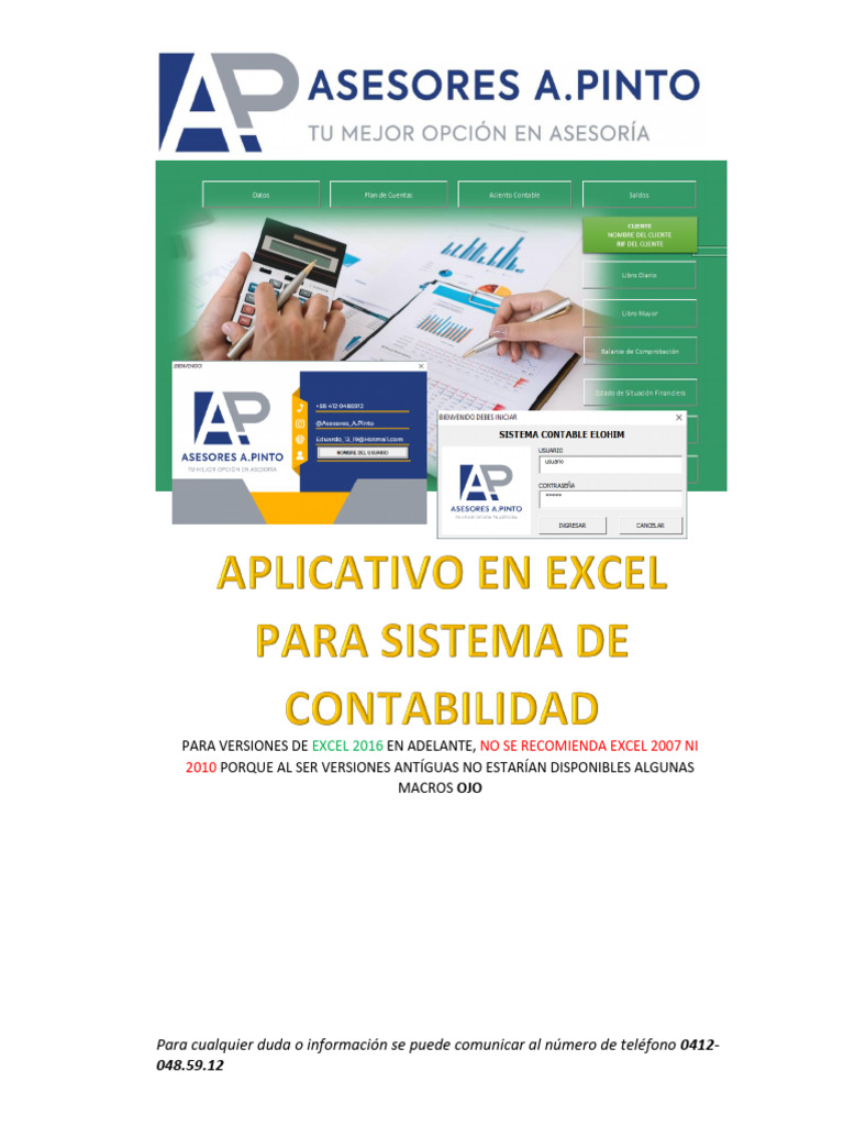 Instructivo Sistema Contable 2024 | PDF | Contabilidad | Microsoft Excel