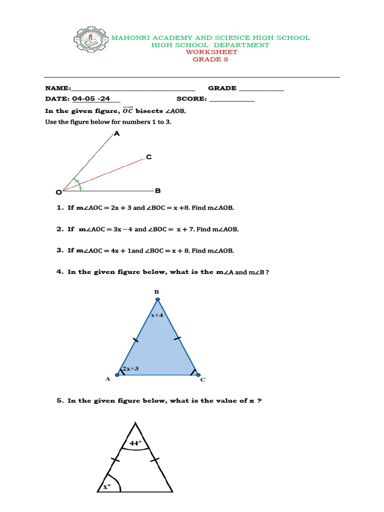 Worksheet Grade 8 April 5 2024 | PDF | Computers