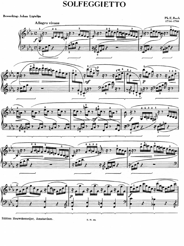 Solfeggietto - C PH e Bach | PDF