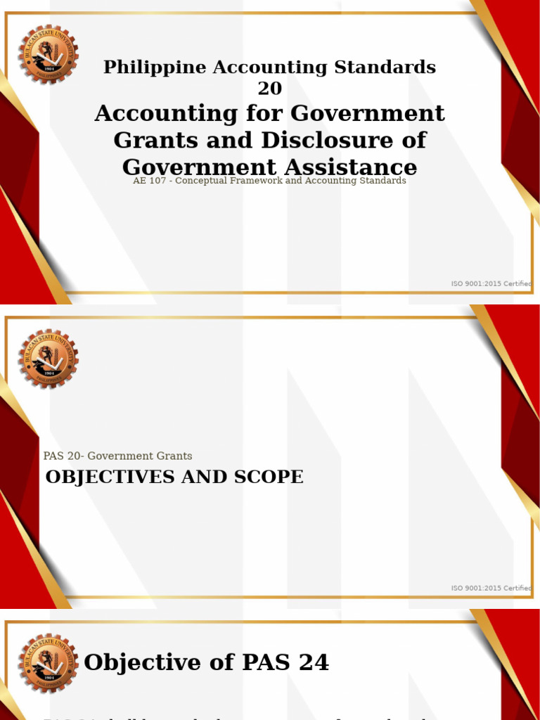 PAS 20 Government Grant | PDF | Income | Accounting