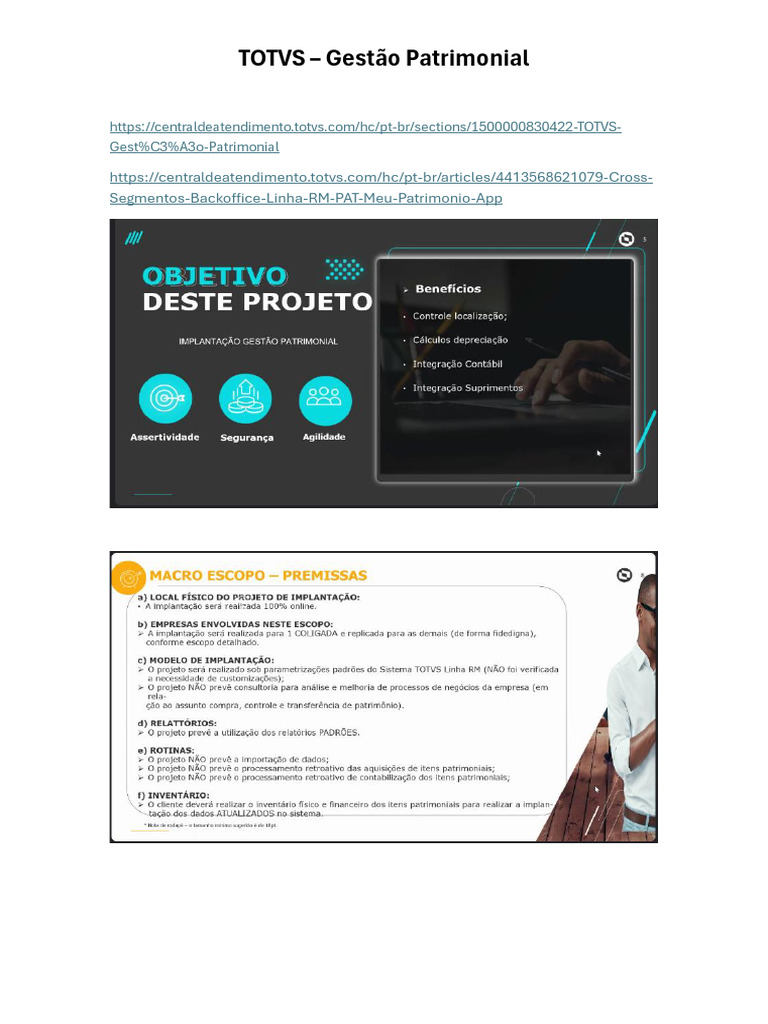 TOTVS - Gestão Patrimonial | PDF