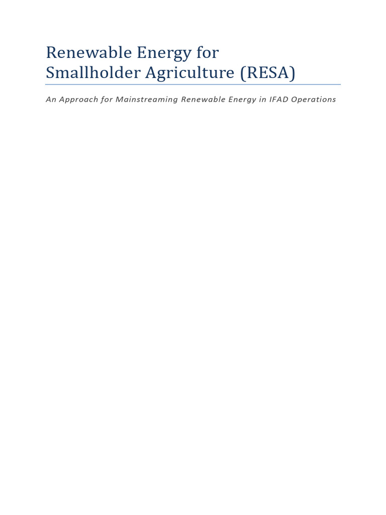 Resa | PDF | Renewable Energy | Sustainability