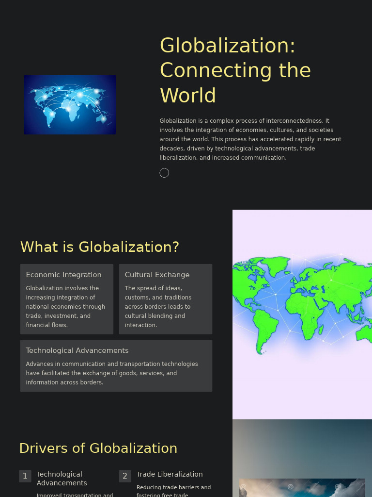 Globalization Connecting The World | PDF | Globalization | Developing ...