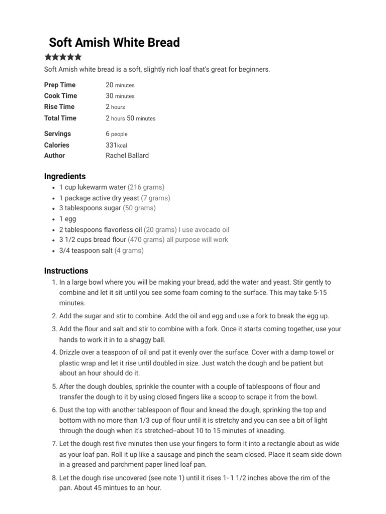 bread | PDF | Breads | Dough