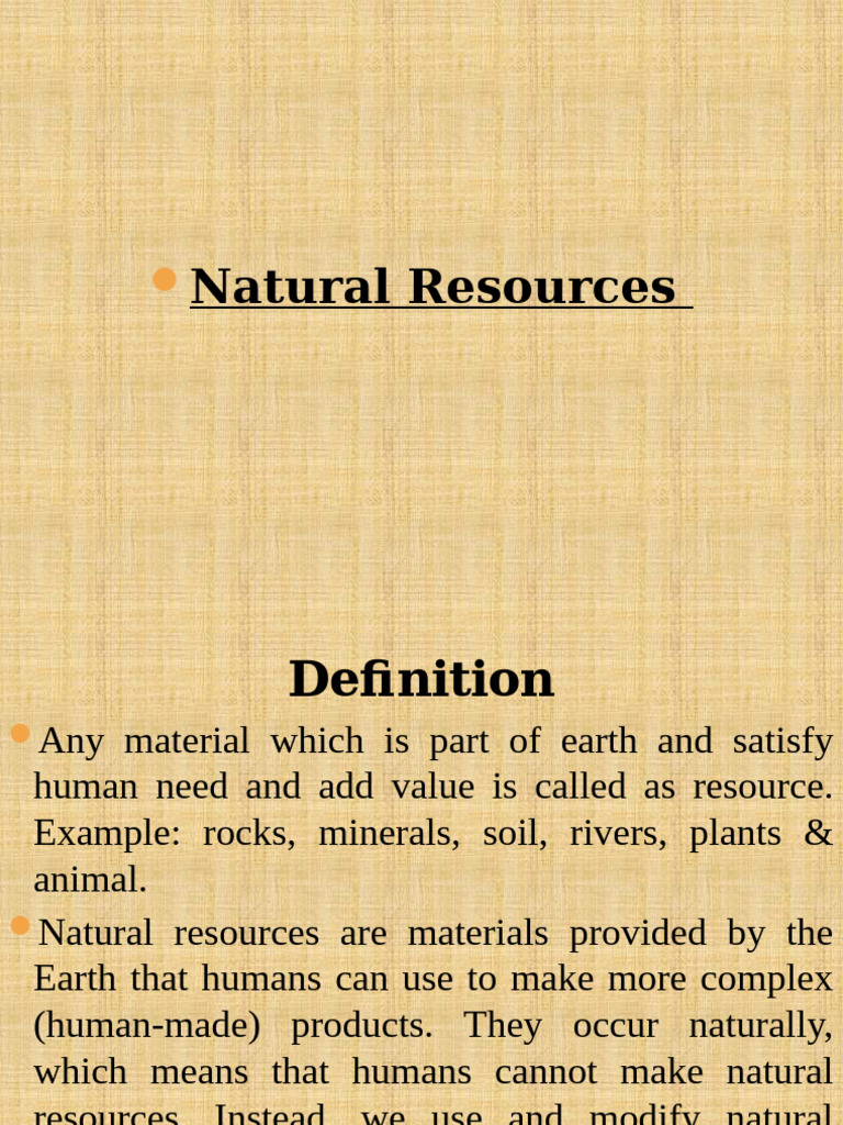 Natural Resources | PDF | Agriculture | Soil
