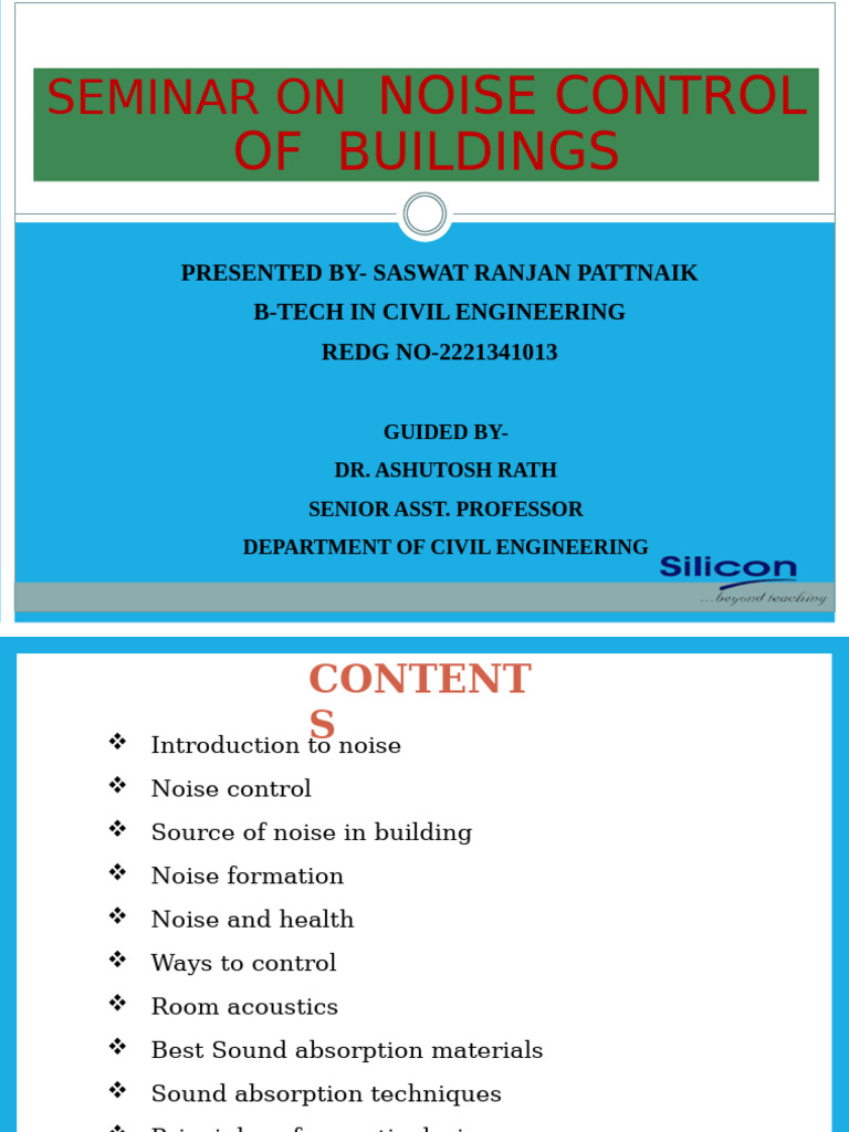 Noise Control Strategies for Buildings | PDF | Noise | Acoustics