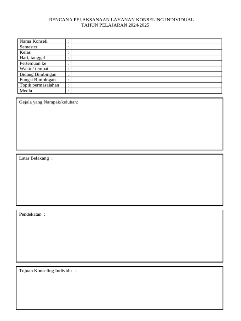 RPL BK Konseling Individual | PDF | Karier & Perkembangan