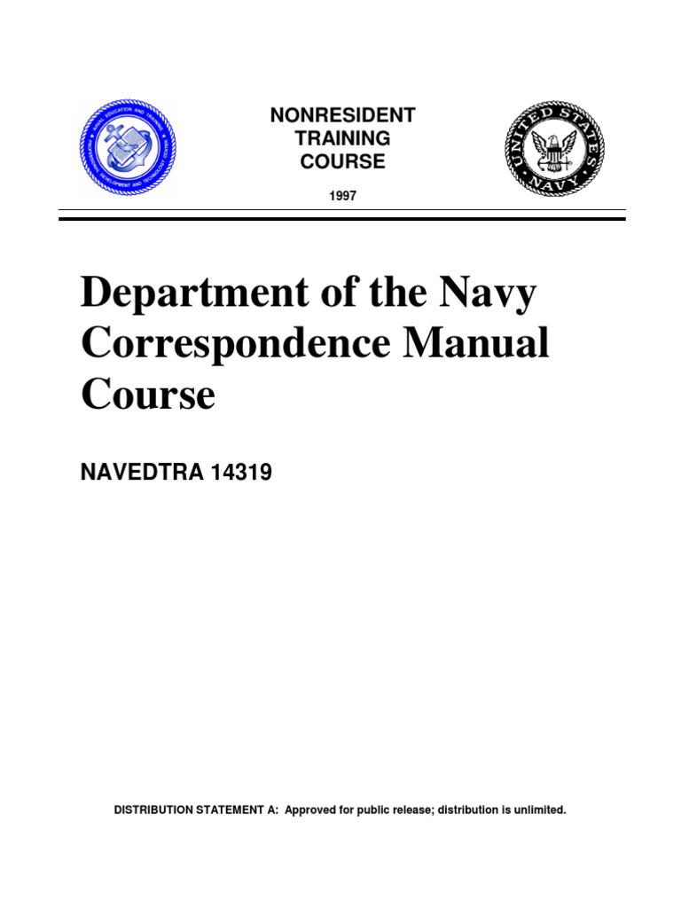 US Navy Course NAVEDTRA 14319 - Department of the Navy Correspondence ...