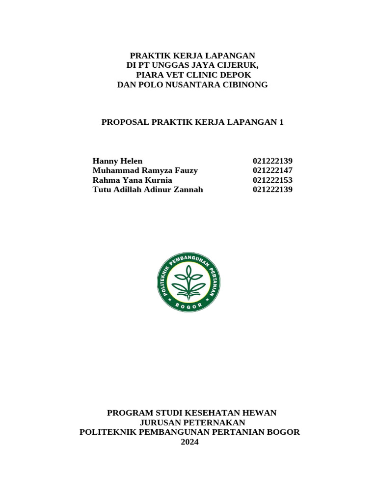 PROPOSAL PKL 1 Polo Nusantara Cibinong_Desember | PDF