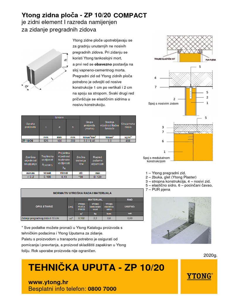 YTONG Tehnicke Upute 2021 3 | PDF