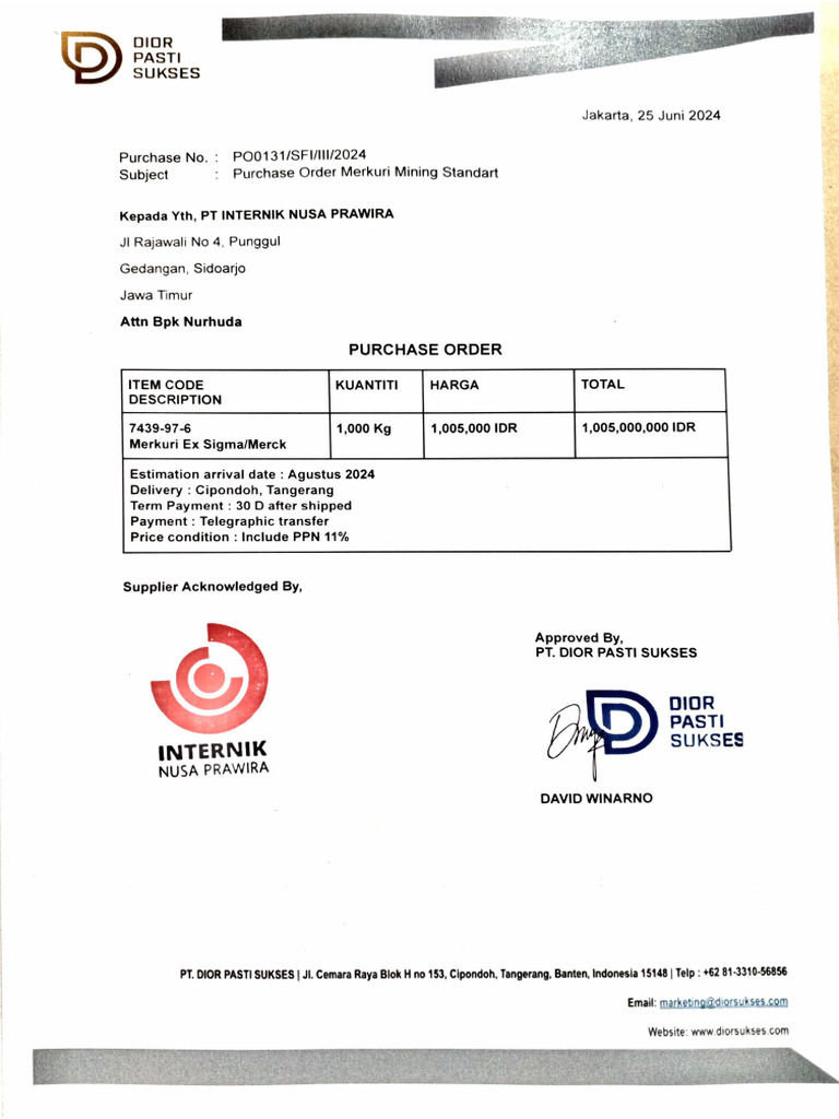 PO-131-Hg-PT Internik (p1) | PDF