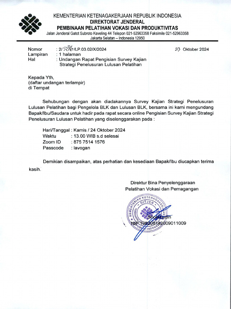 Rapat Pengisian Survey Kajian_0001 | PDF