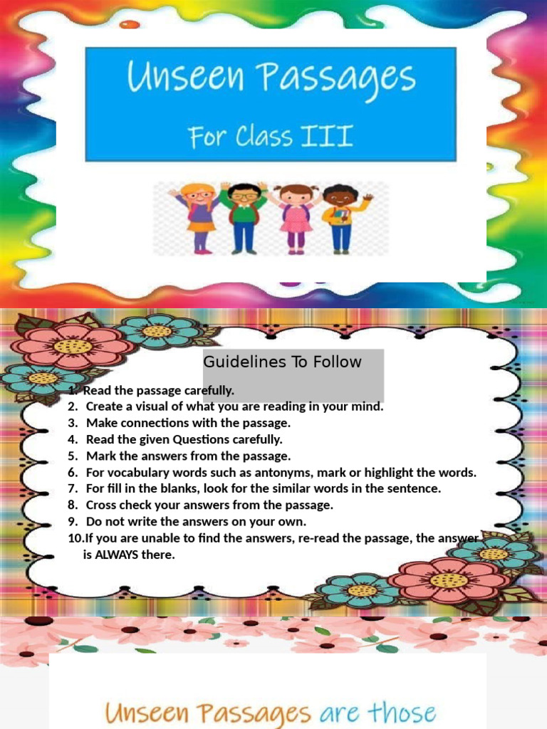 Unseen Passage Grade Iii | PDF