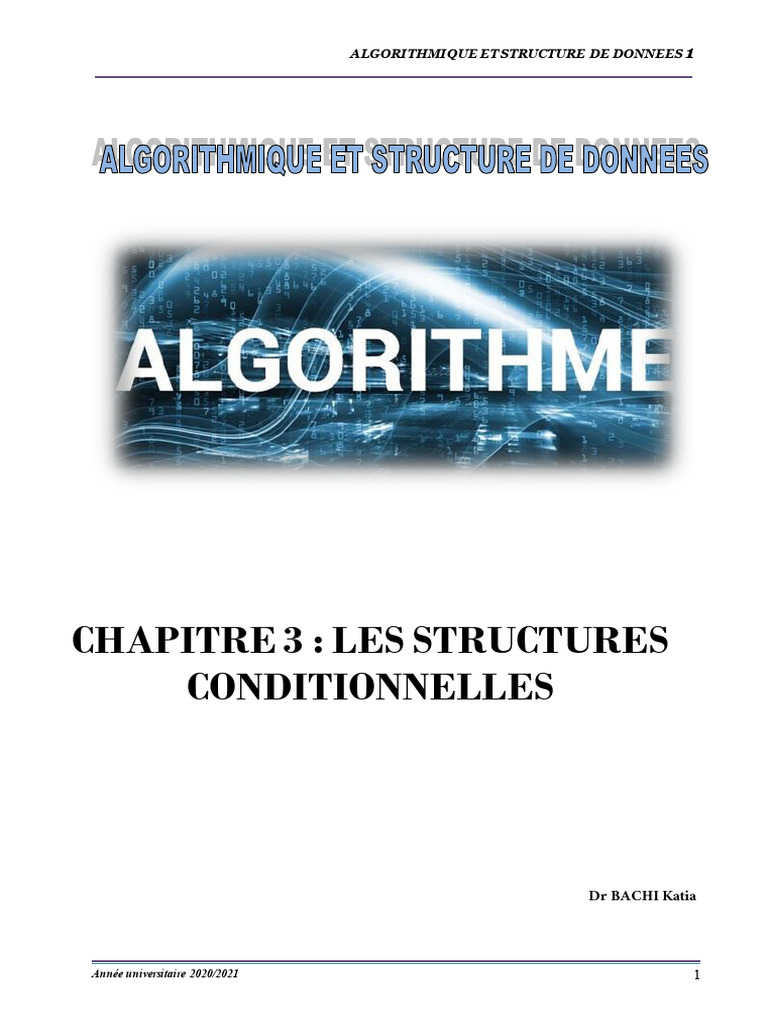 Structures conditionnelles en algorithmique | PDF | Structure de ...