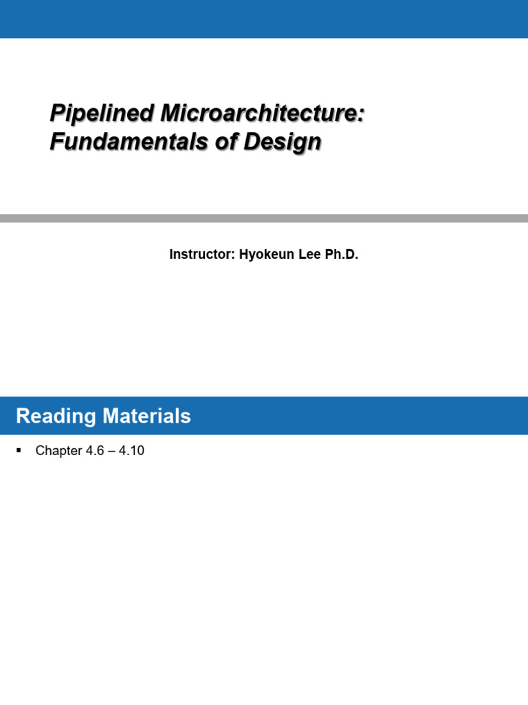 COA 6 Pipeline Intro-1 | PDF | Integrated Circuit | Computer Engineering