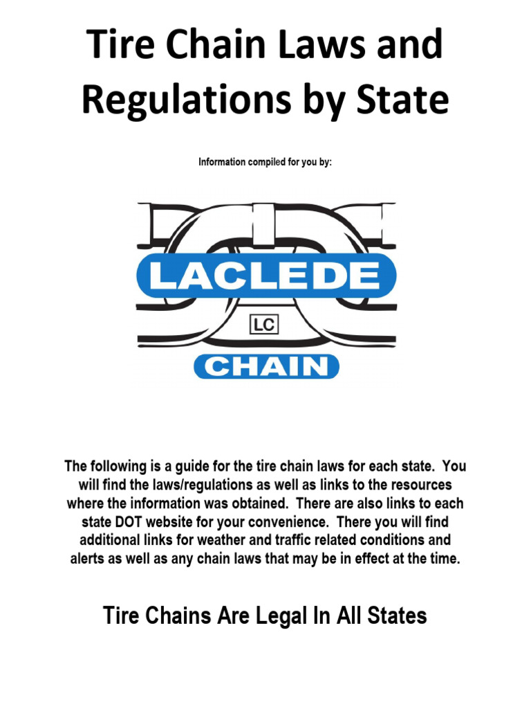 State Chain Laws | PDF | Tire | Transport