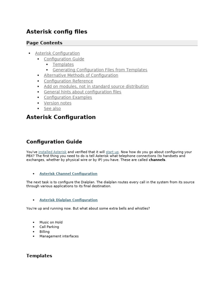 Asterisk Config Files | PDF | Session Initiation Protocol | Command Line Interface