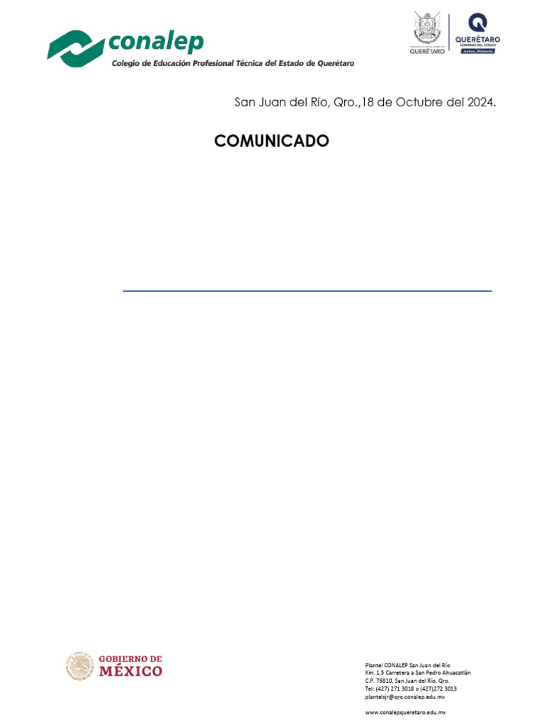 Comunicado # 2 | PDF