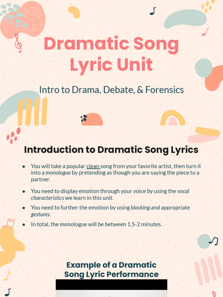 Dramatic Song Lyric Unit | PDF | Human Voice | Pledge Of Allegiance