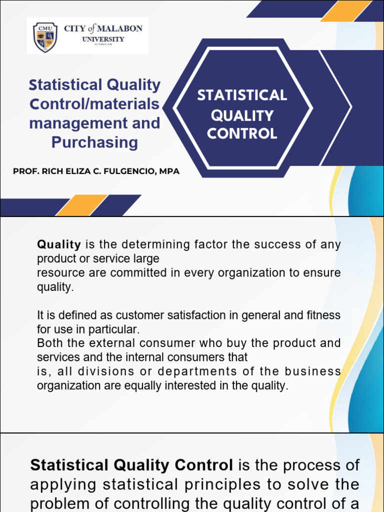 WEEK 6 Statistical Quality Control and Purchasing | PDF | Inventory | Prices