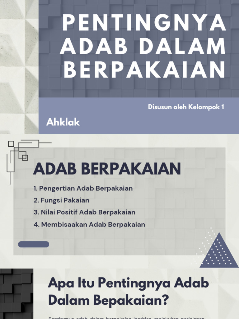 Pentingnya Adab Dalam Berpakaian | PDF