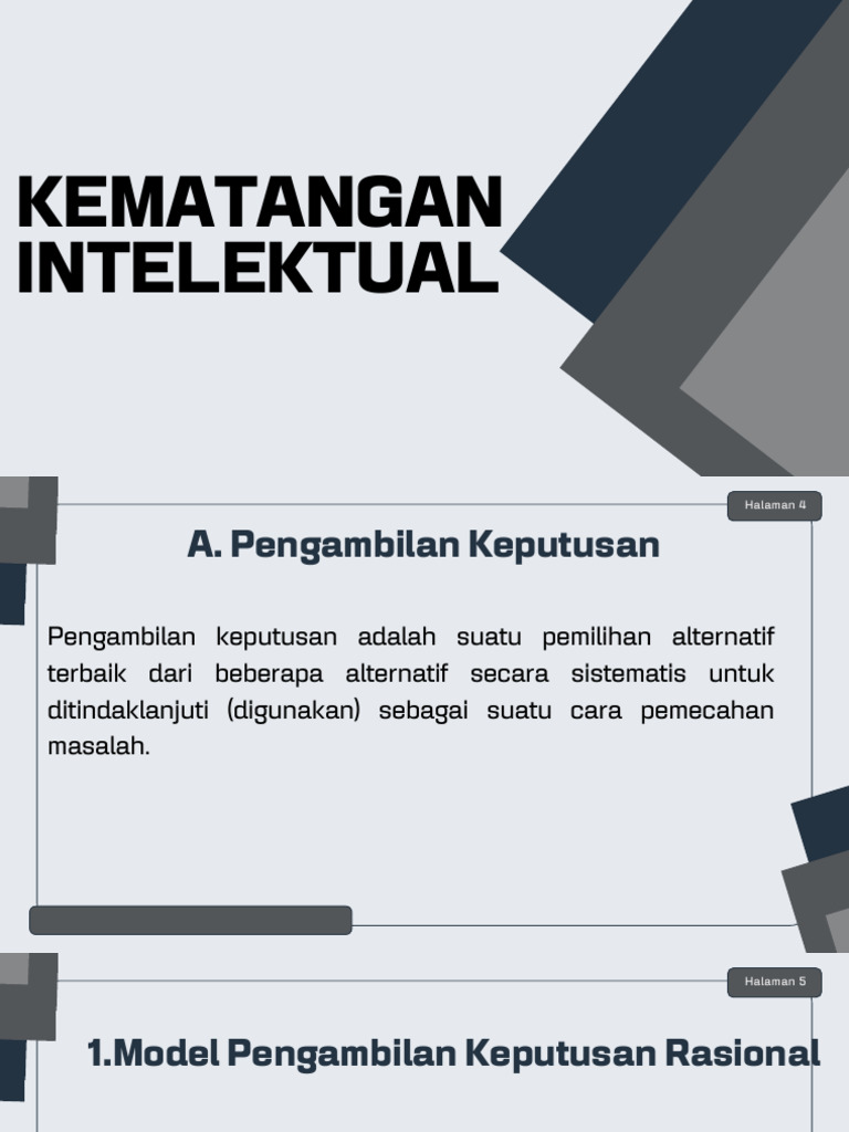 Pengertian Kematangan Intelektual | PDF