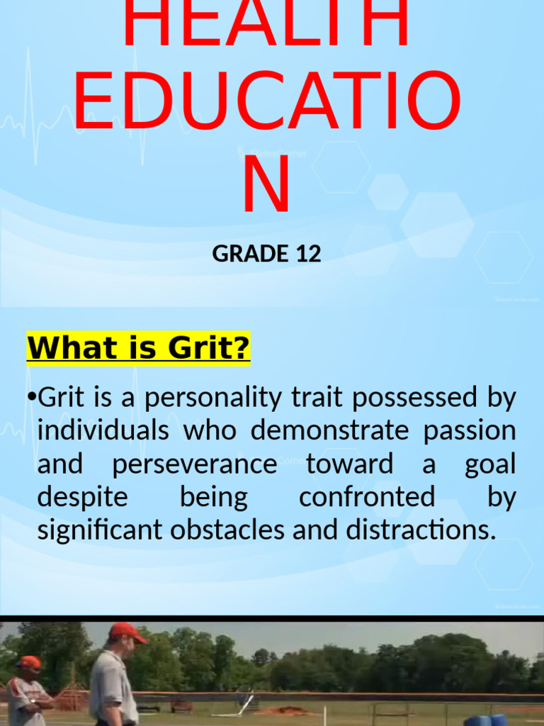 Health Education Grade 12 | PDF | Grit (Personality Trait ...