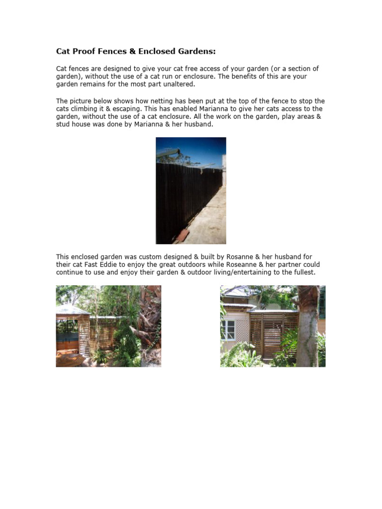 Cat Proof Fences | PDF