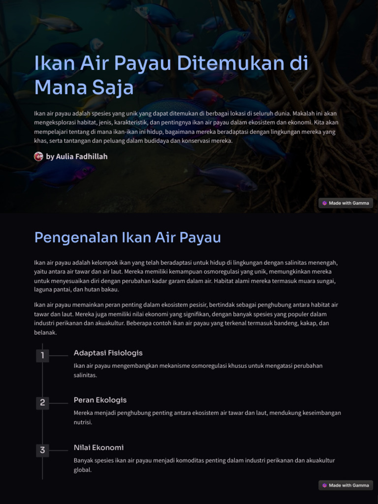 Ikan Air Payau Ditemukan Di Mana Saja | PDF