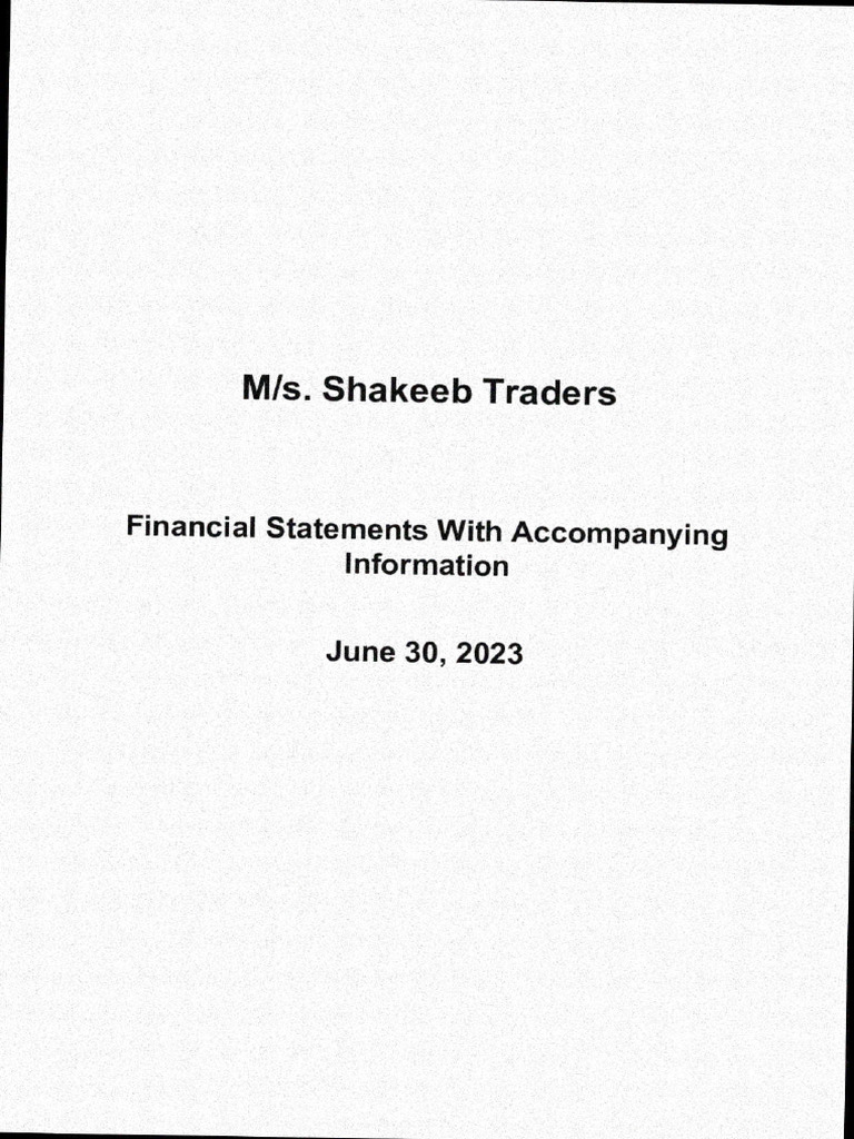 Shakeeb Traders FS 2023 | PDF