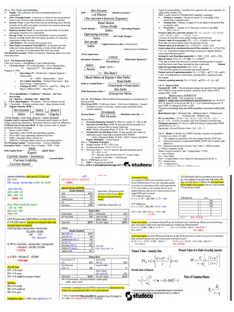 Fin 300 | PDF | Net Present Value | Expense