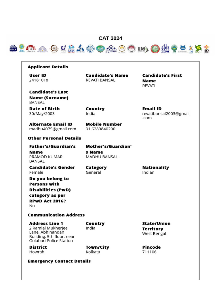 CAT 2024 | PDF | Qualifications