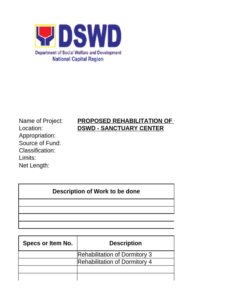 Rehabilitation Project for Old Dormitories | PDF | Economies